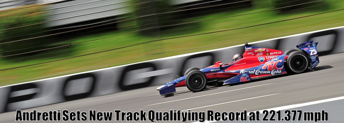 Andretti Sets Track Record at 221.377 MPH - Pocono Raceway - The Tricky ...