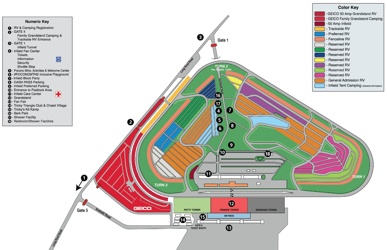 NASCAR CAMPING - Pocono Raceway - The Tricky Triangle